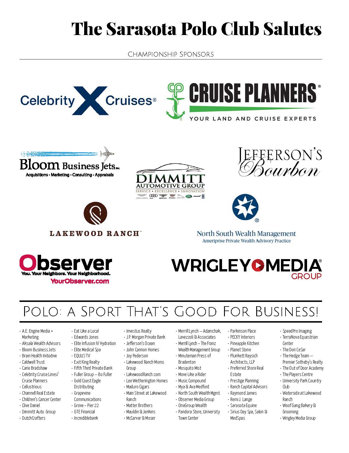 Advertising & Sponsorships - Sarasota Polo Club