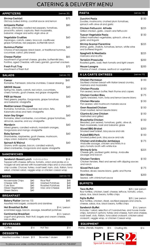 SARASOTA POLO TAILGATE MENU OPTIONS - Sarasota Polo Club