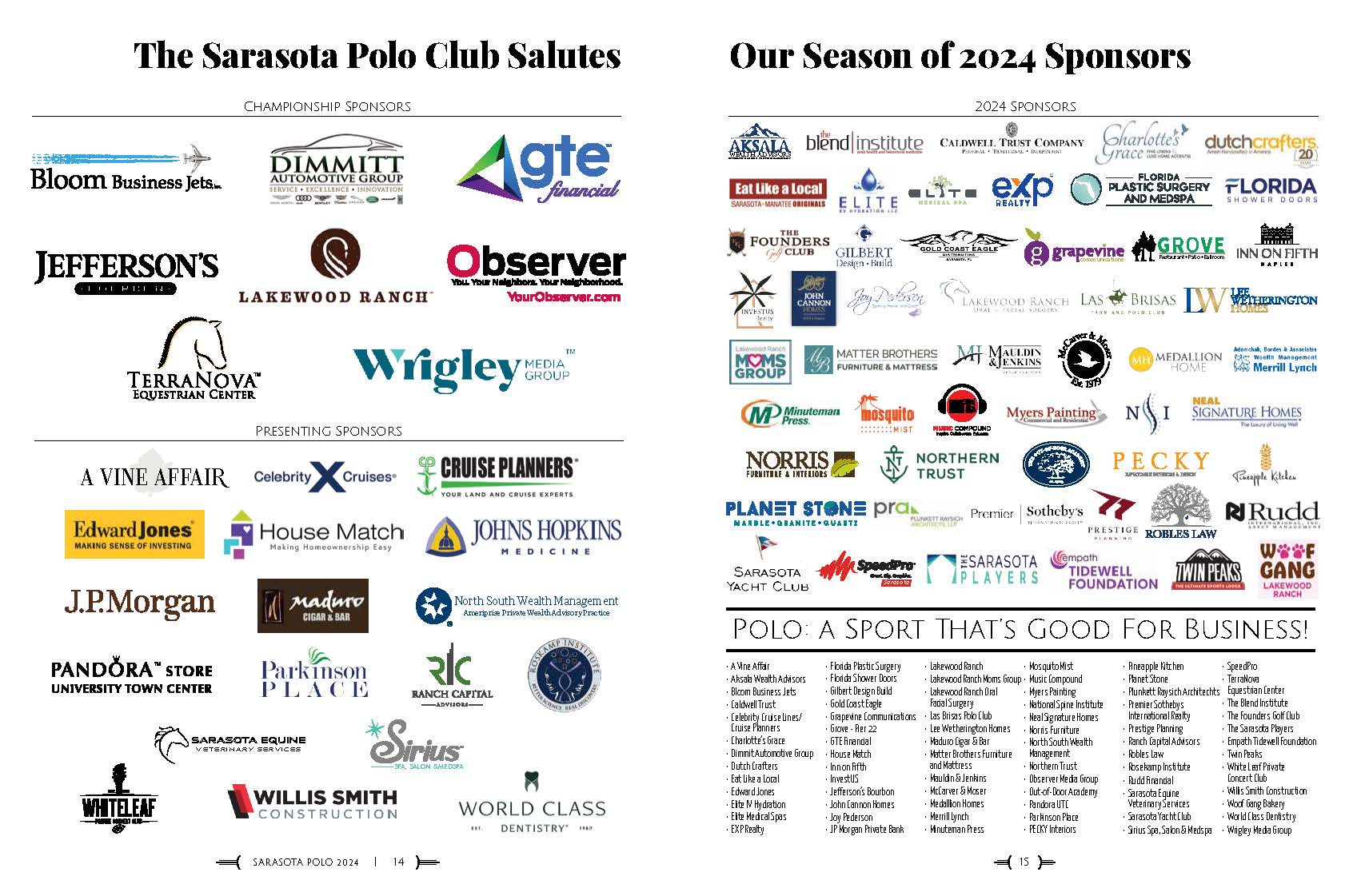 Advertising & Sponsorships - Sarasota Polo Club